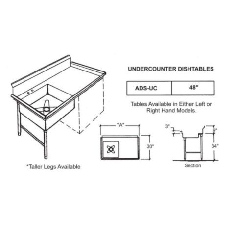 Dish Machine Tables | American Dish Service
